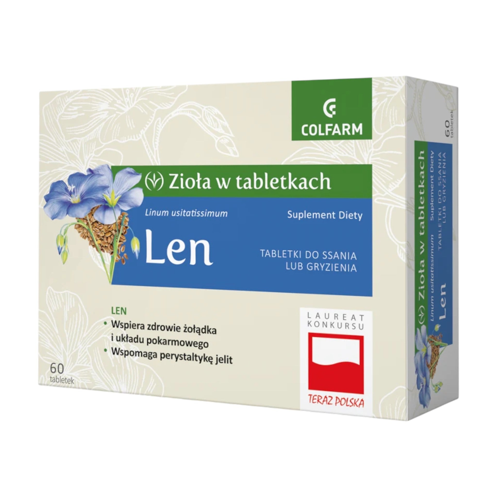 Len 60 Tablets – Flaxseed (Linum usitatissimum), Colfarm – Apteczka