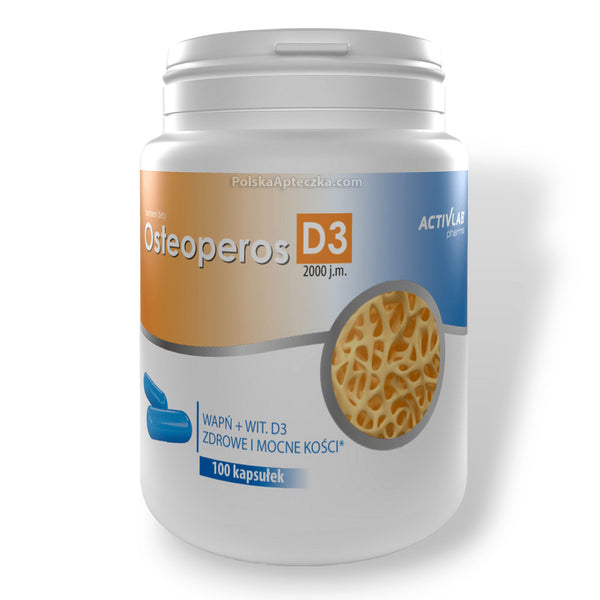 Osteoperos D3 2000 IU – 100 Capsules | Calcium + Vitamin D3 for Bone H ...