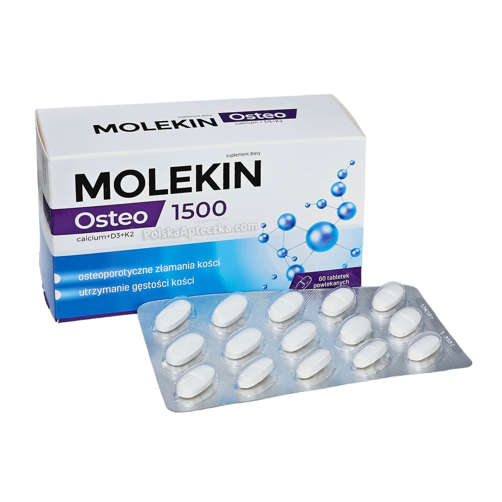 Molekin Osteo 1500 Calcium + D3 + K2 60 Tablets – Apteczka