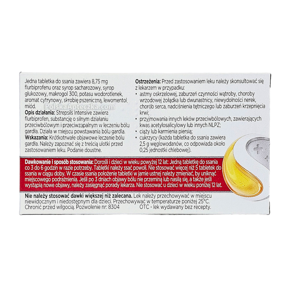 Strepsils Intensive 16 tablets – Apteczka | Proton Nutrition