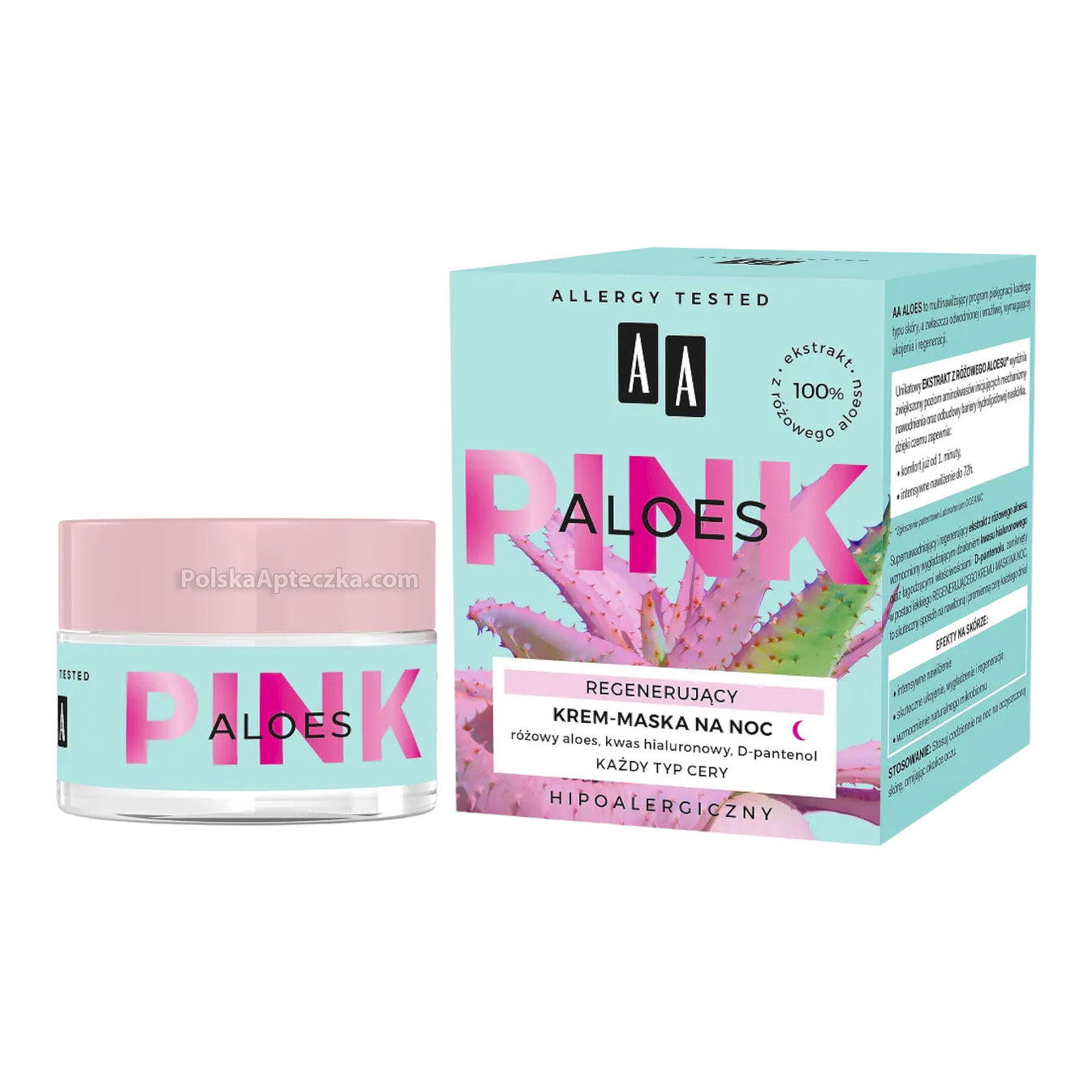 AA Pink Aloe Regenerating Night Cream-Mask, 50ml – Apteczka | Proton ...