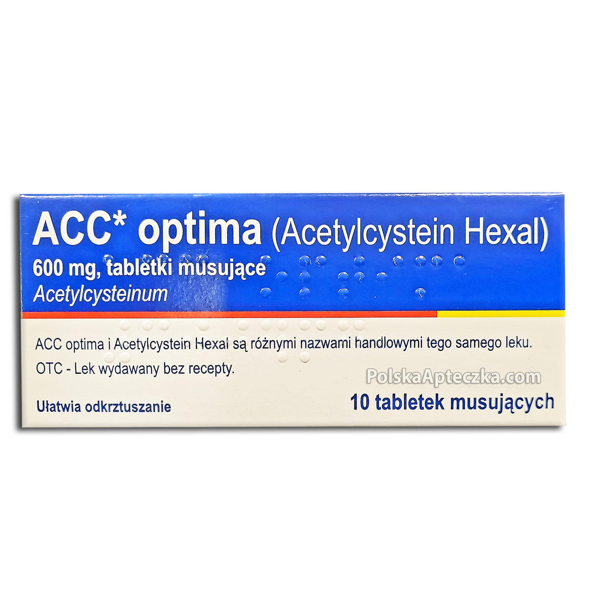 ACC 600mg Optima, helps with expectoration, 10 effervescent tablets ...